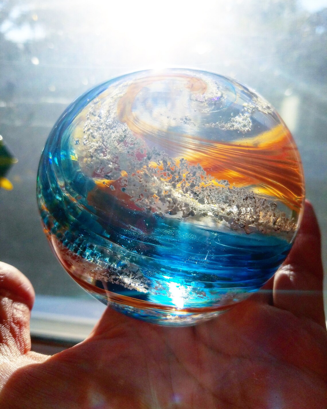 Ashes in Glass Cremation Glass, Cremains in Glass, Memorial, Memorial ...