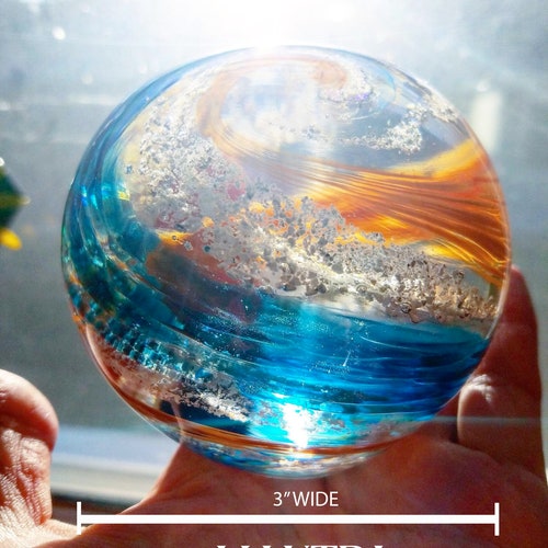 Memorial Glass Sphere Paperweight Cremation Ashes Pet - Etsy
