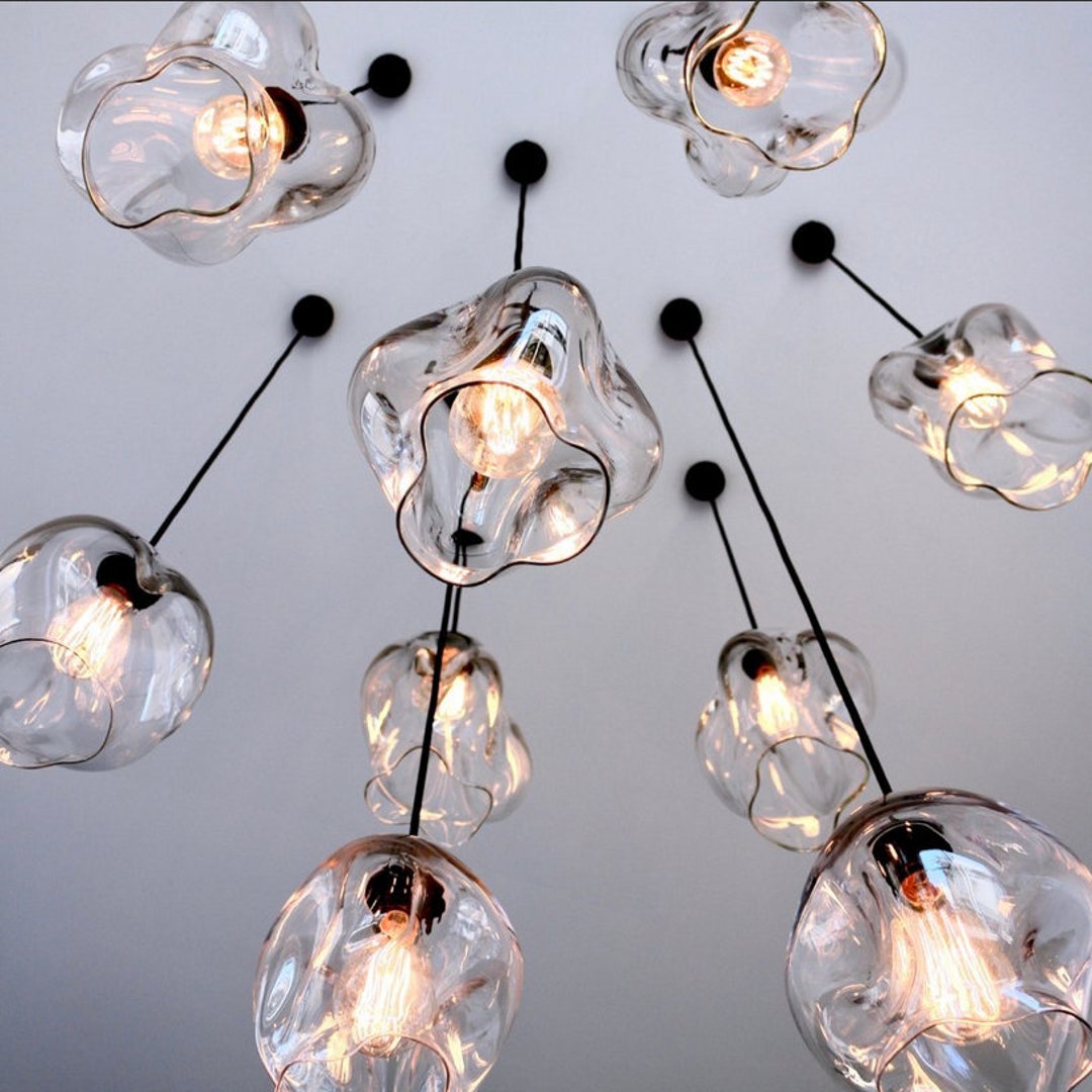 7" Blown Glass Pendant Lights 120v 40w Bulb, Pendant Light Installation ...
