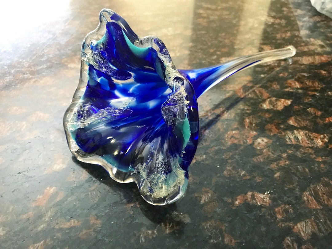 Ashes in Glass, Memorial Glass Flower, Memorial Keepsake, Urns and ...