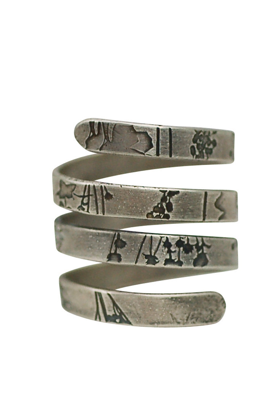 Floral Wrap Ring, Wrap Ring, Floral Ring, Statement Ring, Flower Ring ...