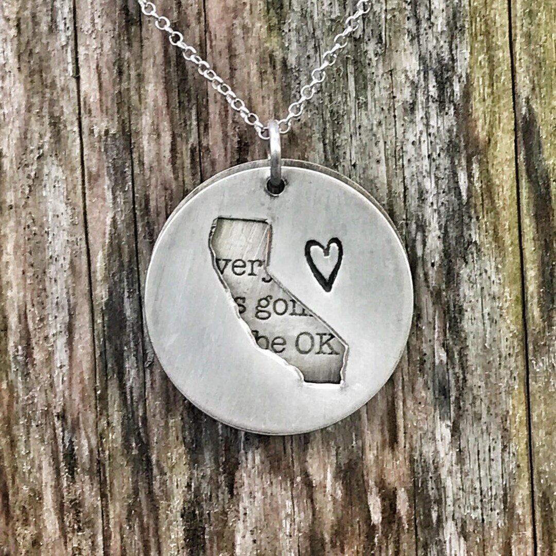 California - Everything is Going to Be OK Necklace - Etsy