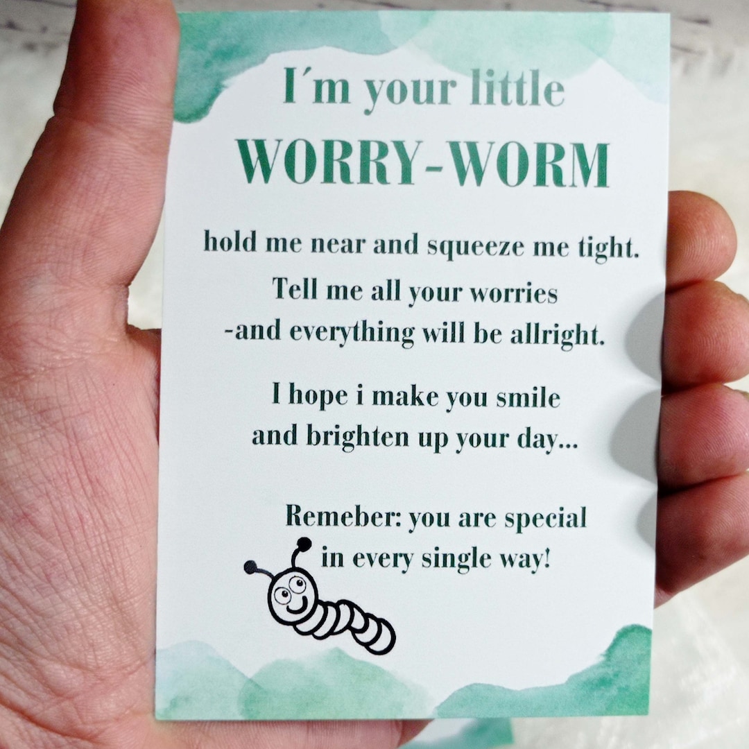 Saying Card for Lucky Worms, English Text - Etsy
