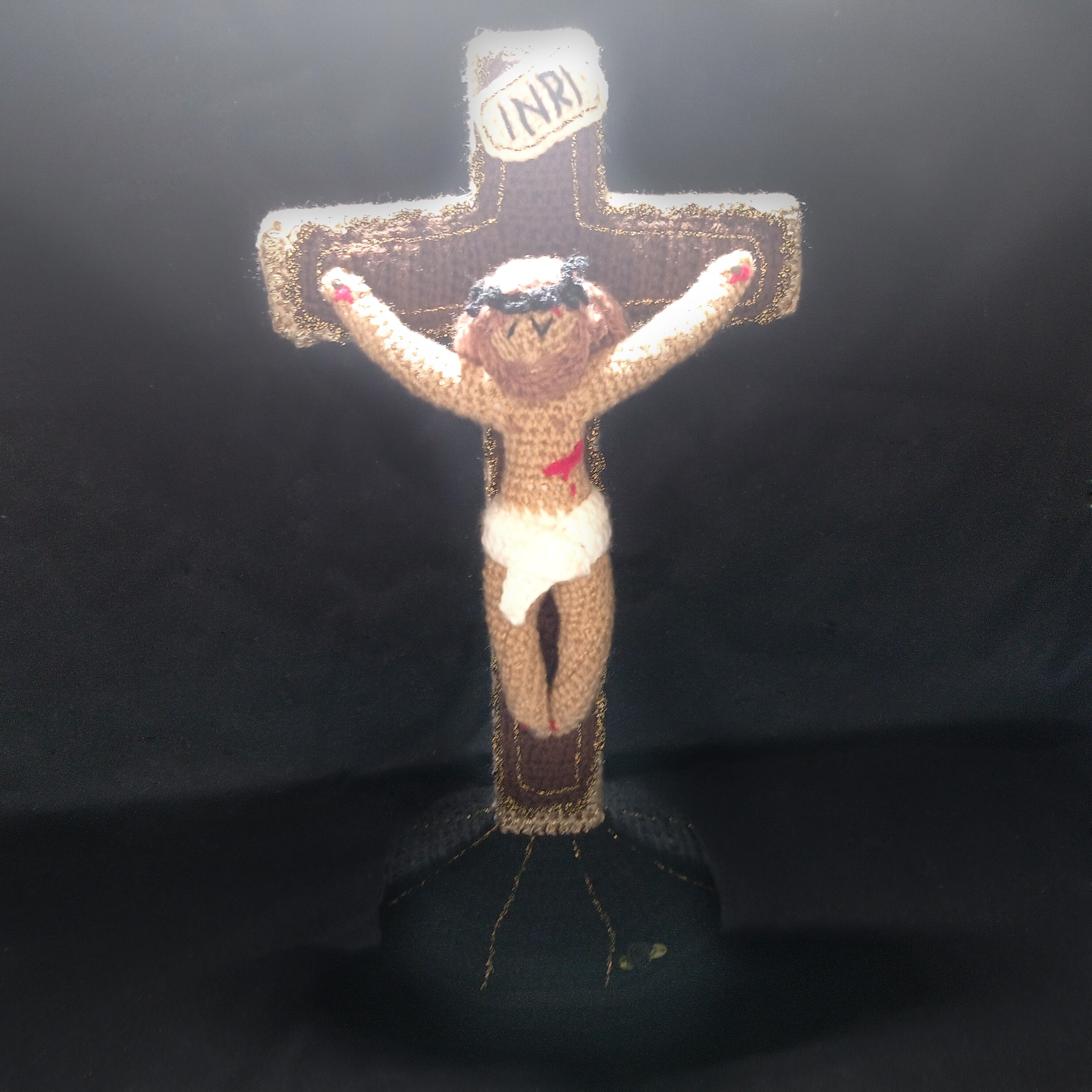 Crucified Jesus Crocheted Statue - Etsy