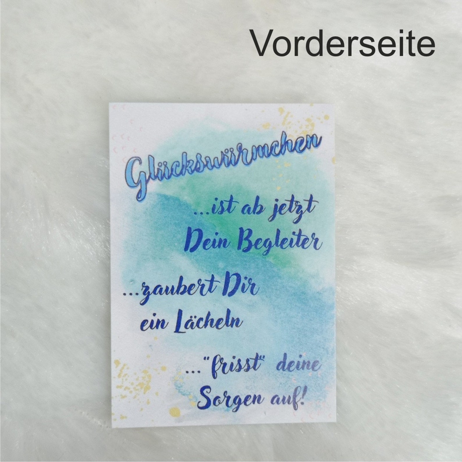 Kleine Spruch Kärtchen für Glückswürmchen - Etsy.de