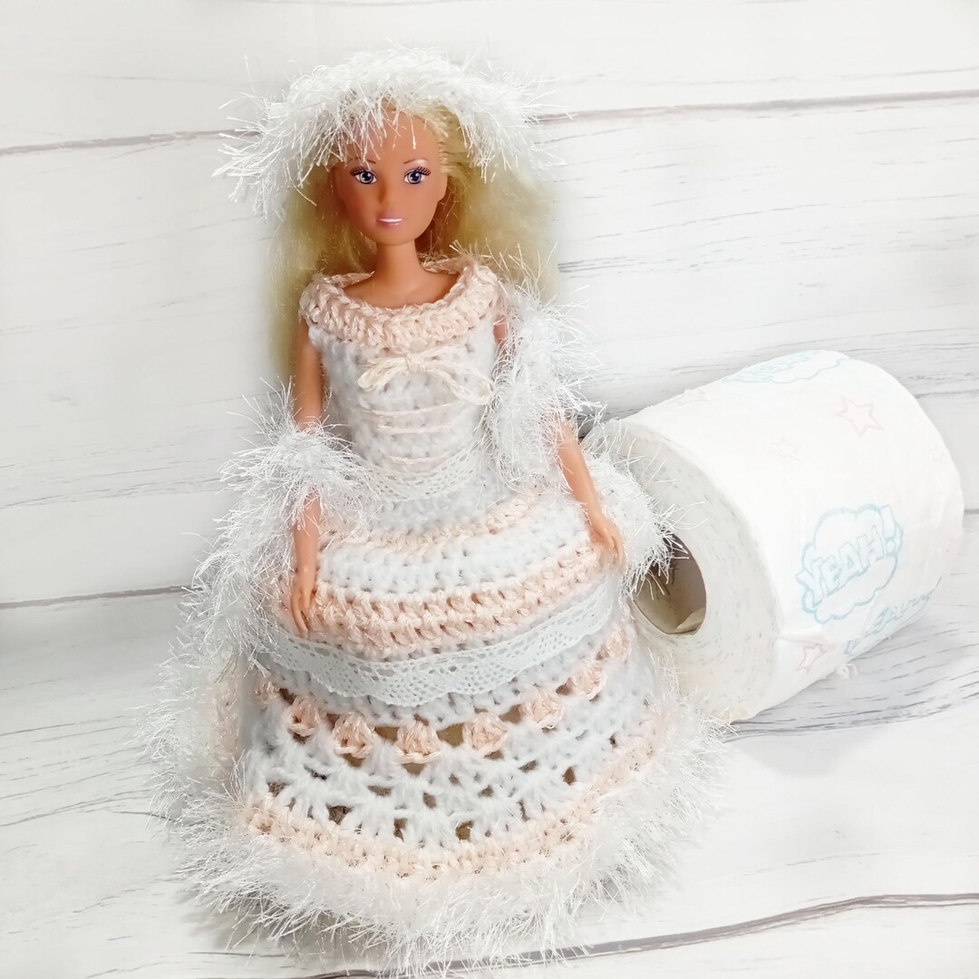 Toilet Paper Cover Lady With Hat in White - Etsy