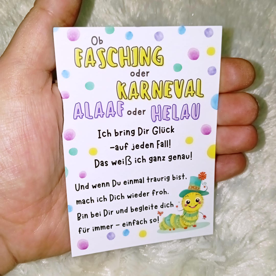 German Carnival Poem - Etsy