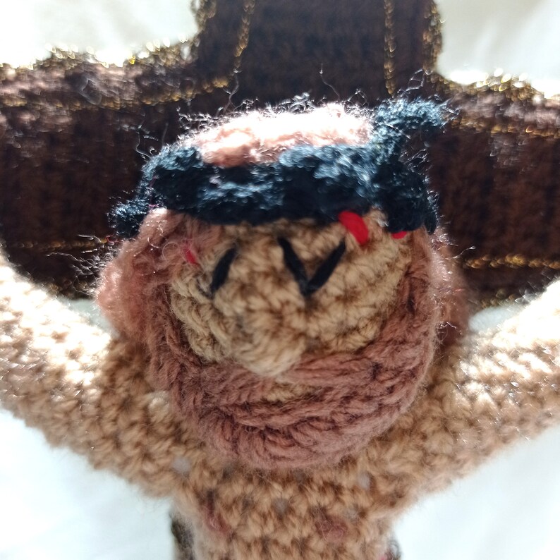 Crucified Jesus Crocheted Statue - Etsy
