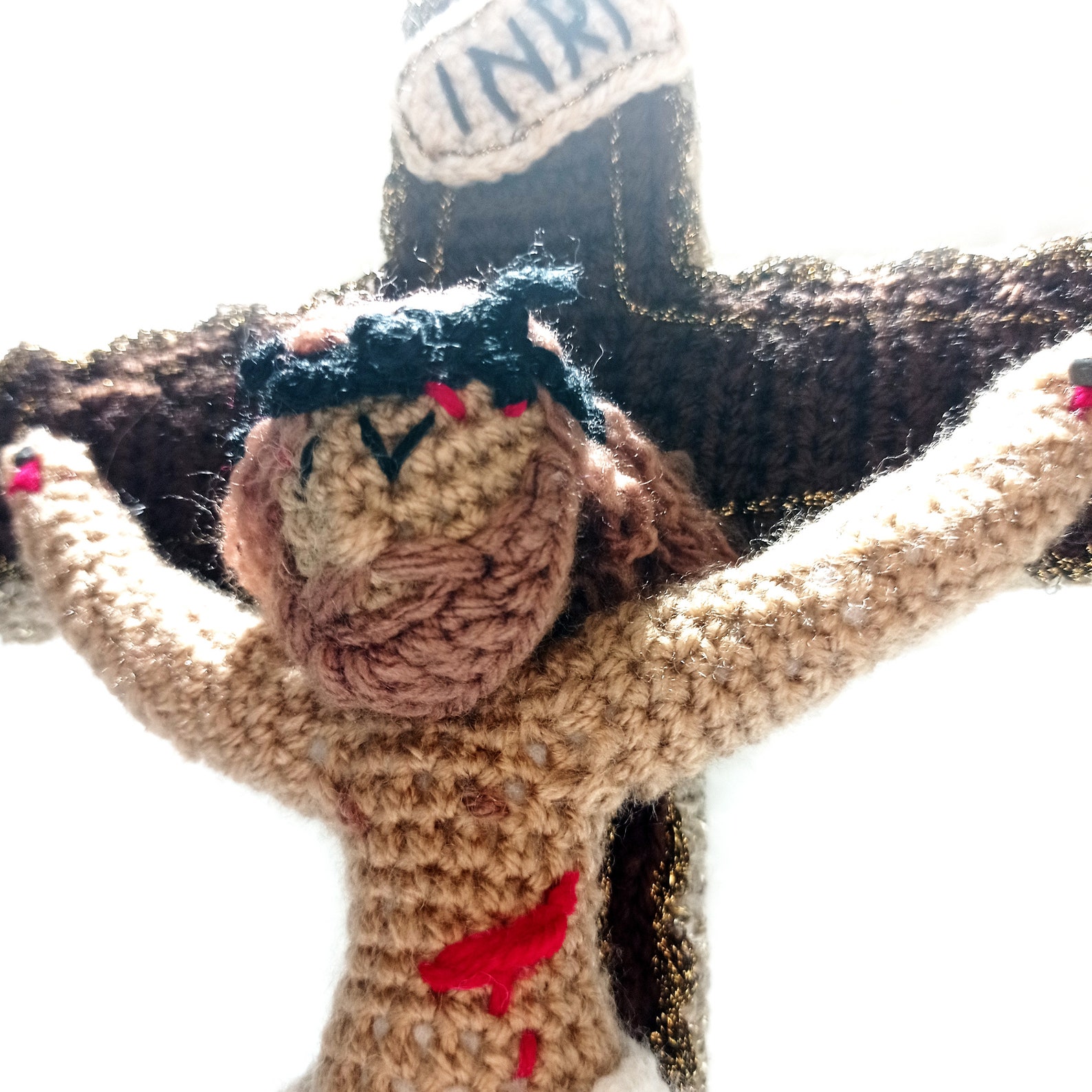 Crucified Jesus Crocheted Statue - Etsy