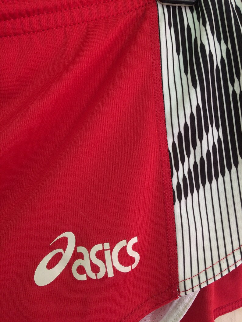 Red Asics Swimwear Vintage Mens Swimwear//retro Asics Shorts - Etsy