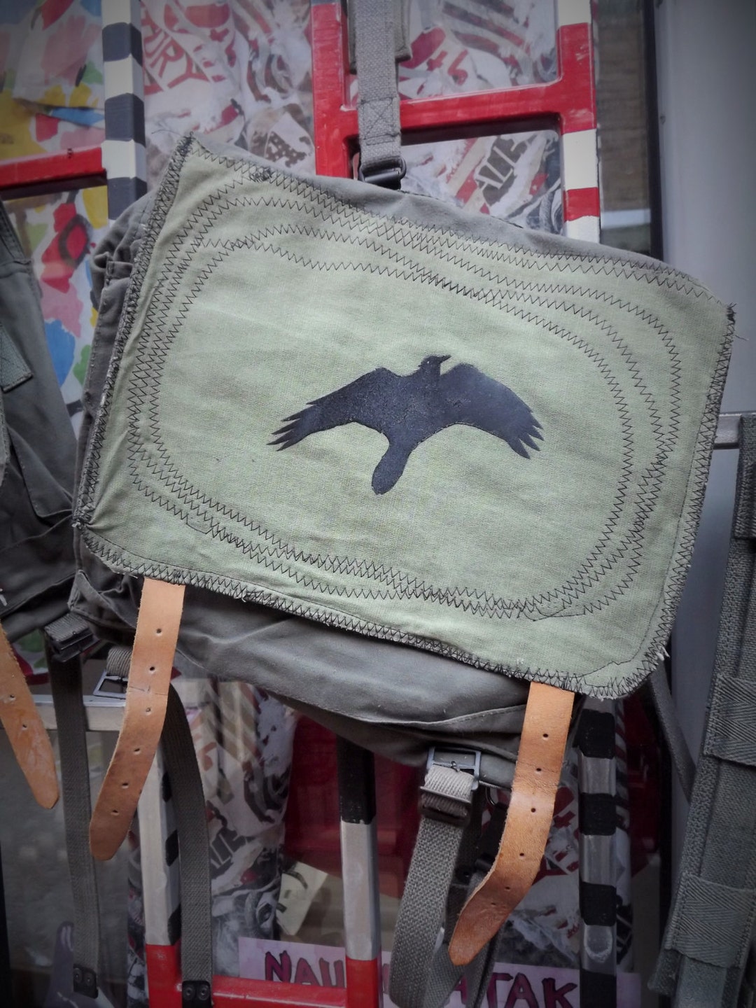 The Crow - Military Backpacks With Hand Made Patch, Reworked VNTG ...