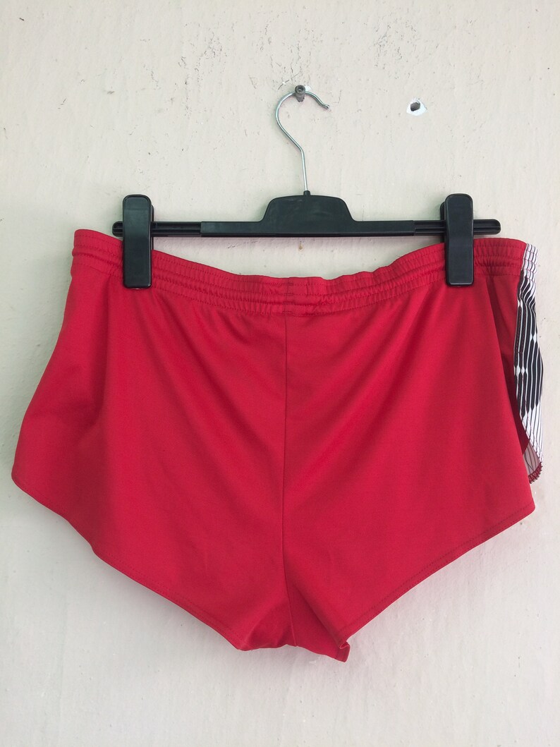 Red Asics Swimwear Vintage Mens Swimwear//retro Asics Shorts - Etsy