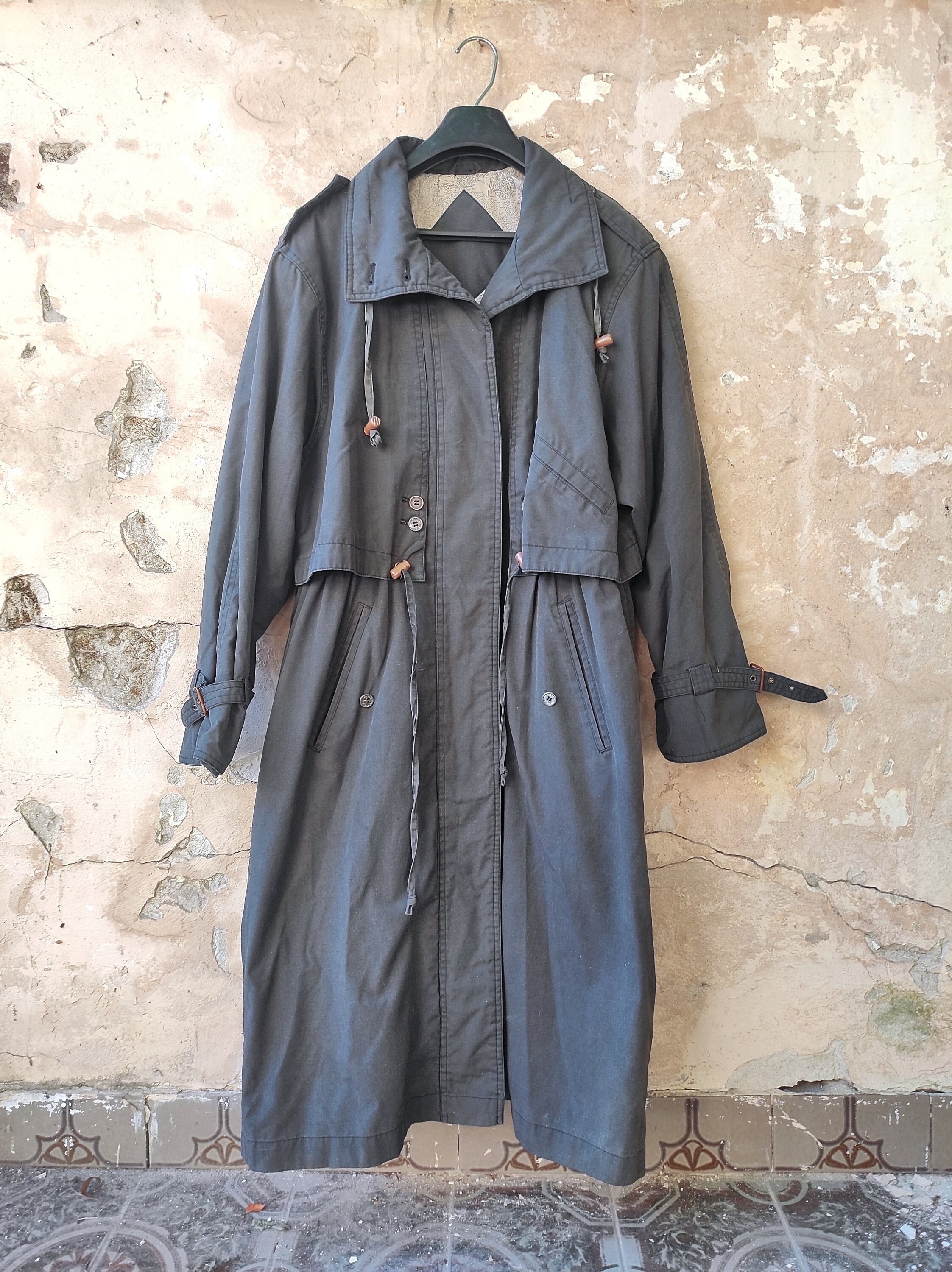 Men's Vintage Trench Coat/80s Fashion Trench Coat - Etsy