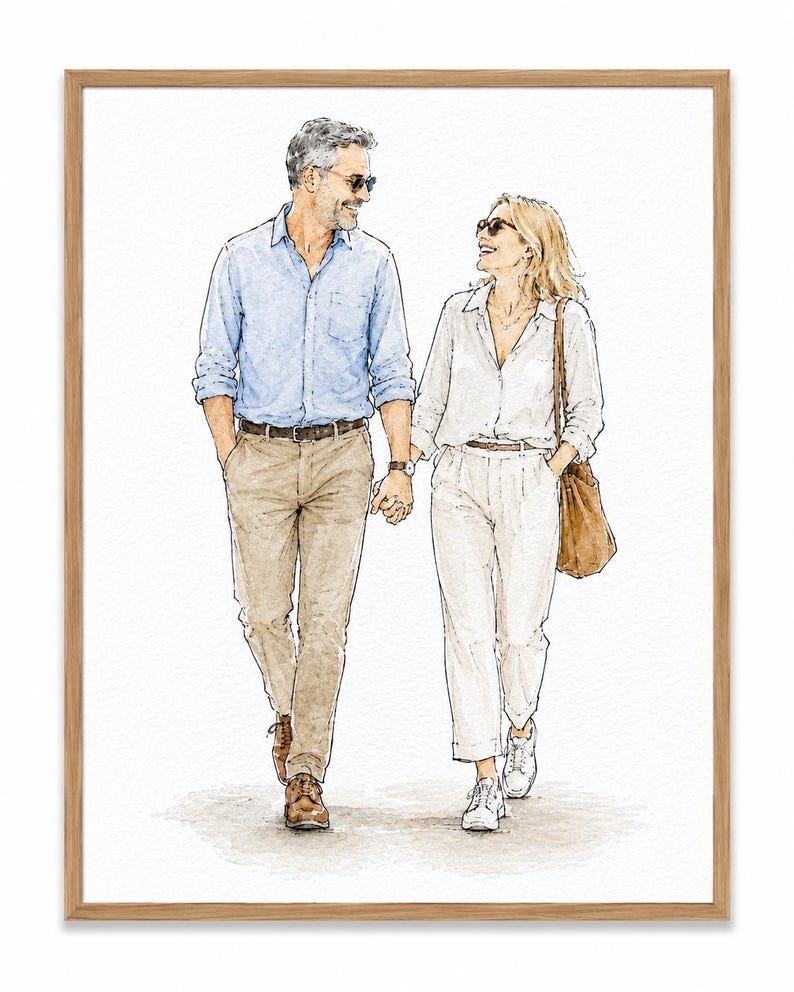 Custom Family Portrait From Photo | Personalized Watercolor Painting ...