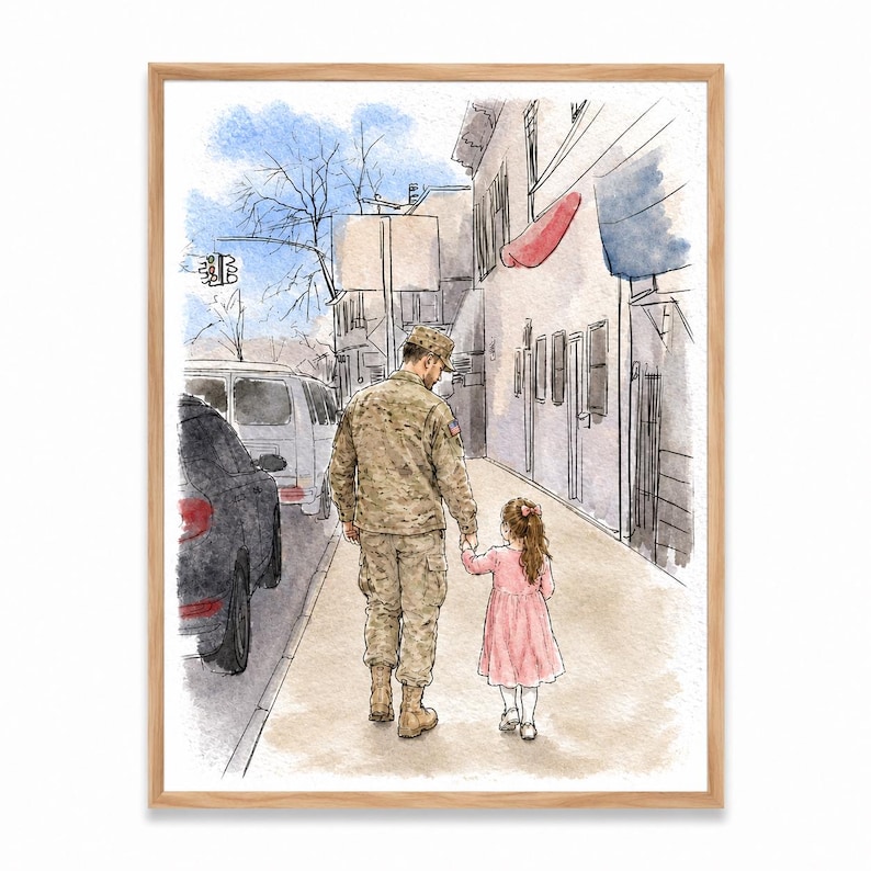 Custom Family Portrait From Photo | Personalized Watercolor Painting ...