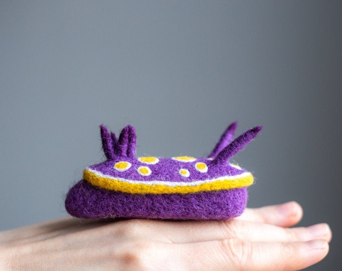 wool needle felt nudibranchs sea slugs and by WoolCreature on Etsy