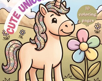 Cute Unicorn Coloring Pages | 10 Printable Magical Coloring Sheets ...