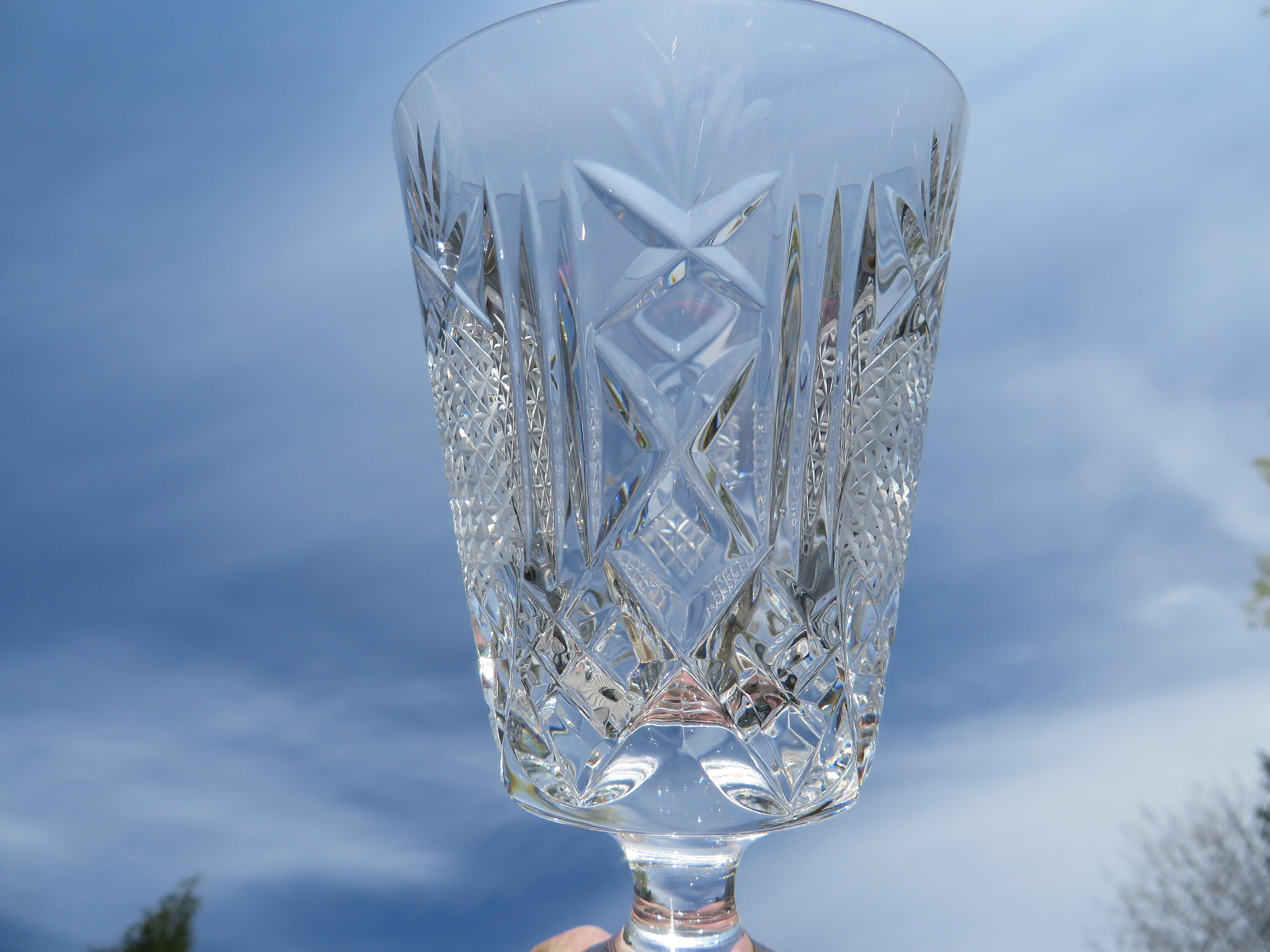 Vintage Royal Crystal Rock Water Goblets - Set of Four - Italian Lead ...