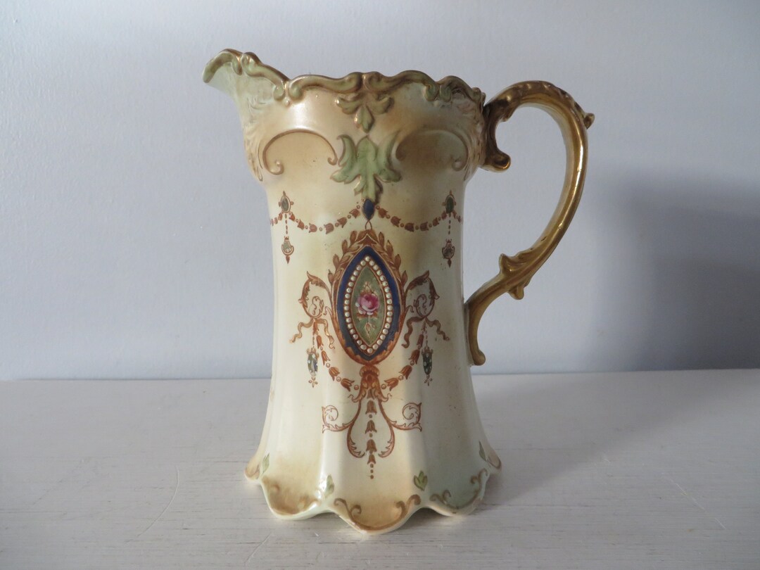 Antique SF & Co. Devon Ware - Victorian Pitcher - Made in Stoke on ...