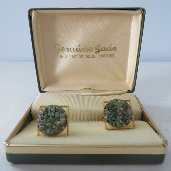 Jade Cufflinks - Etsy