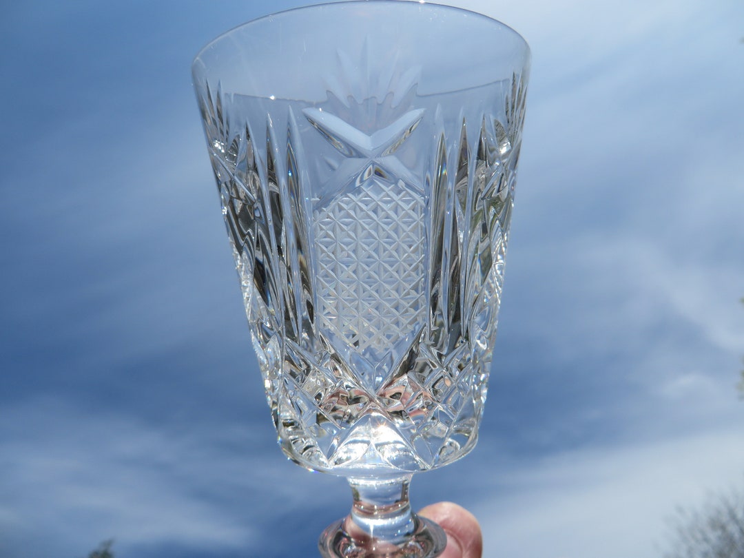 Vintage Royal Crystal Rock Water Goblets - Set of Four - Italian Lead ...