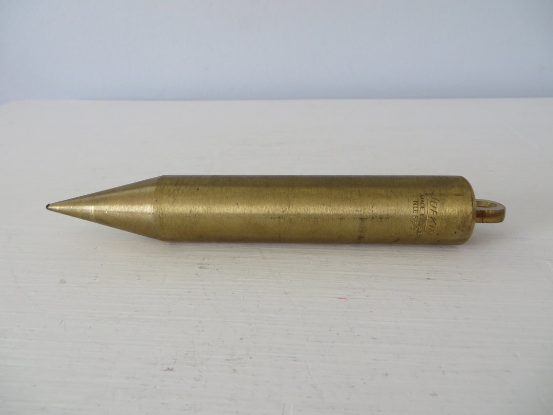 Vintage Lufkin 20 Oz Innage Solid Brass Plumb Bob No 590 Etsy