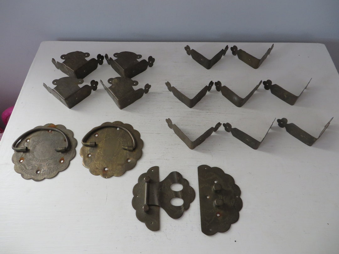 Vintage Oriental Trunk Brass Decorative Trim Set - Etsy