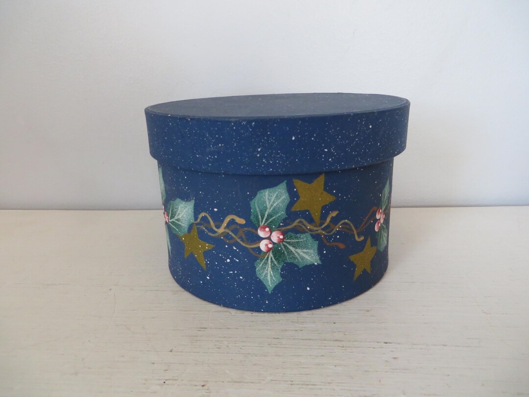 Vintage Hand Painted Balsa Wood Christmas Storage Box - Etsy