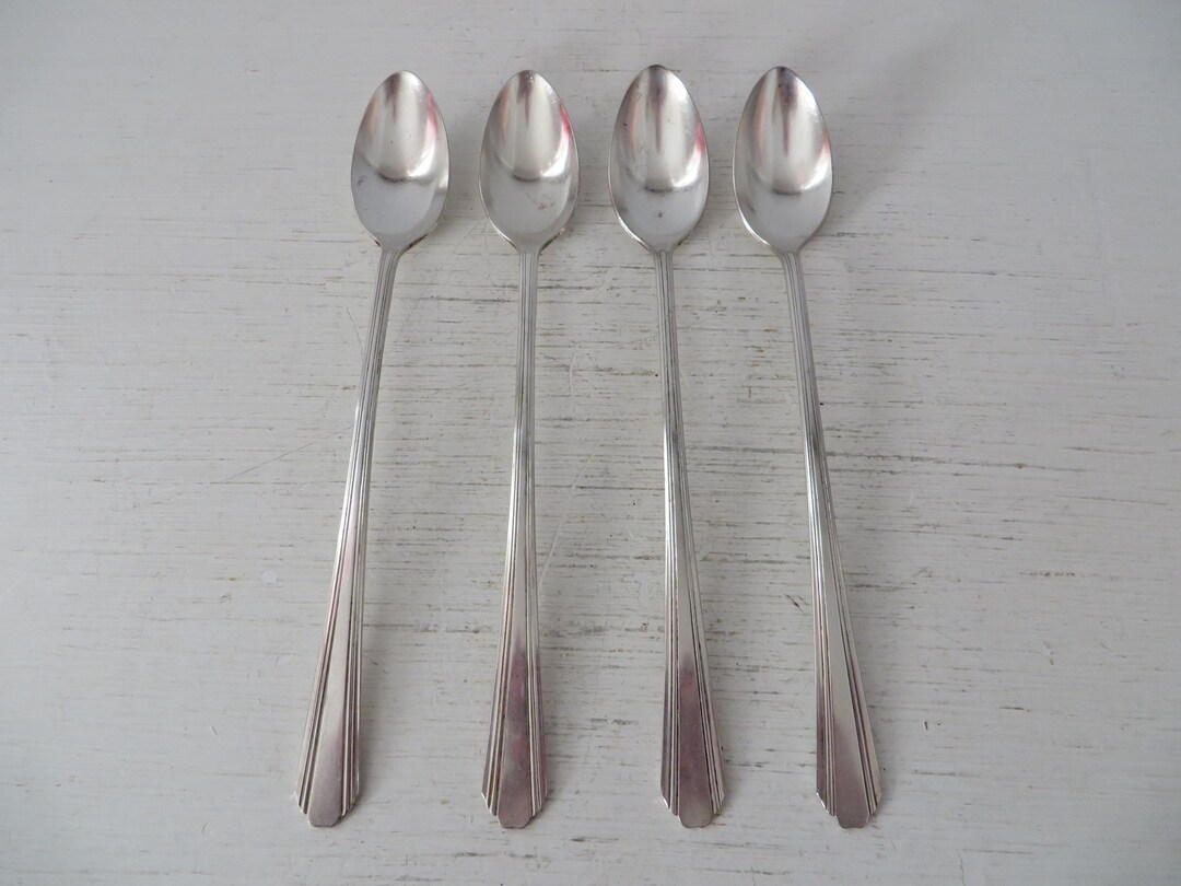 Vintage Monarch Plate Iced Tea Spoons Set of Four 1930s Silverware ...