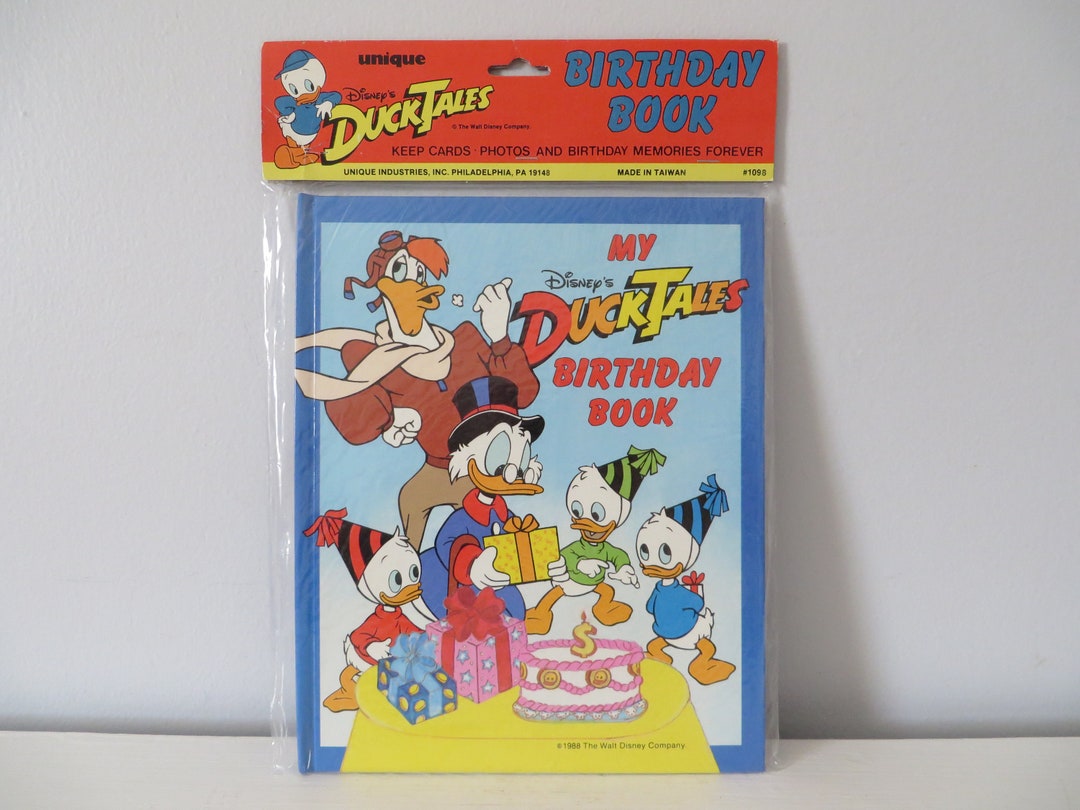 Vintage Disney Ducktales My Birthday Book - Birthday Keepsake Book ...
