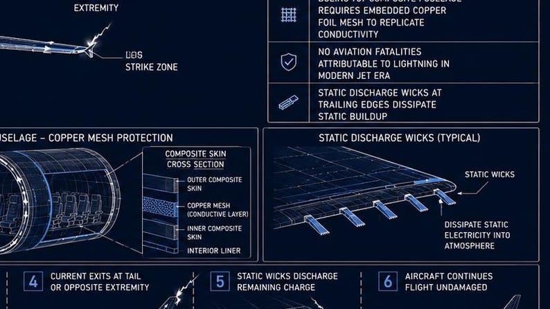 Aircraft Lightning Strike Protection Blueprint Poster | Aviation ...