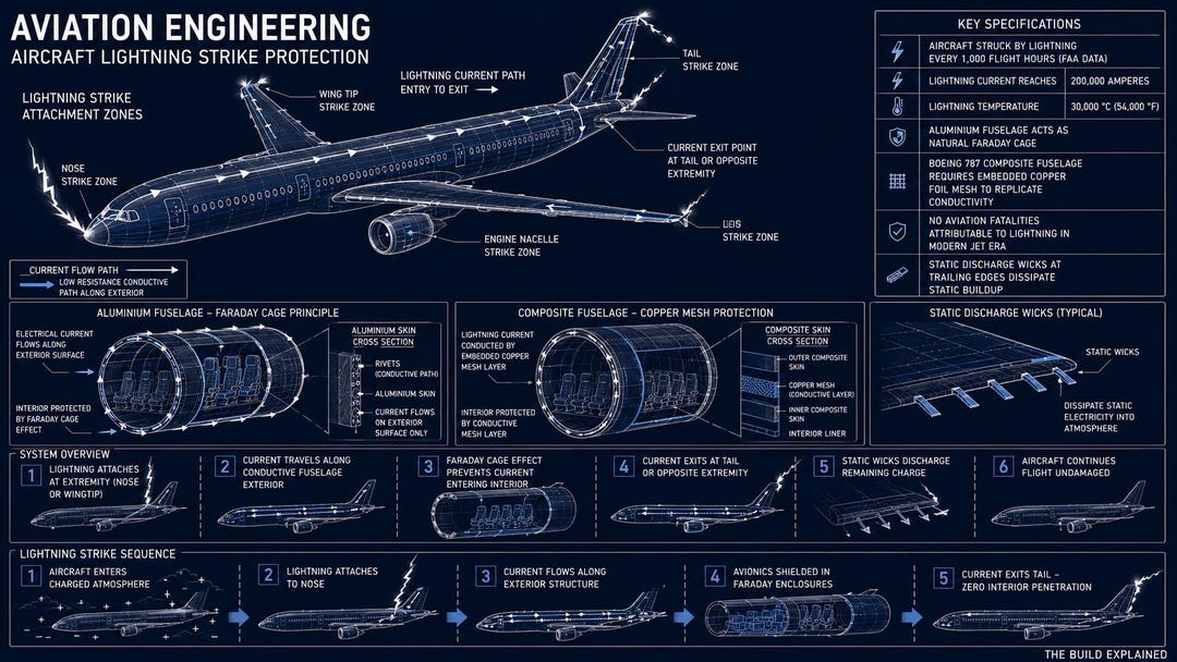 Aircraft Lightning Strike Protection Blueprint Poster | Aviation ...