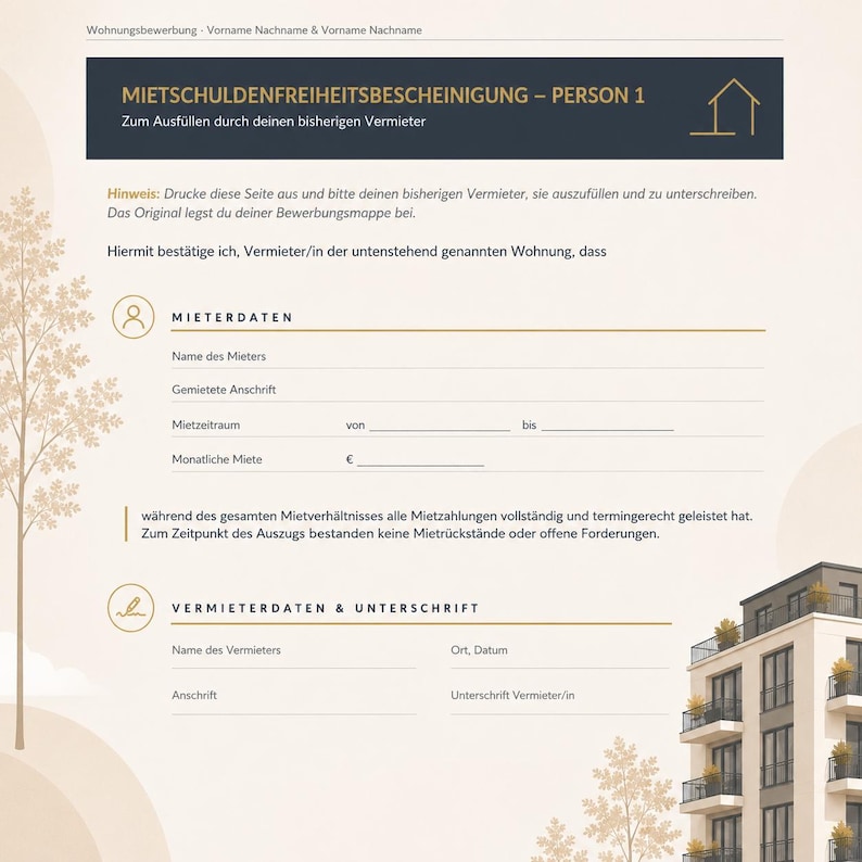 Apartment Application Template (word) – Application for an Apartment ...
