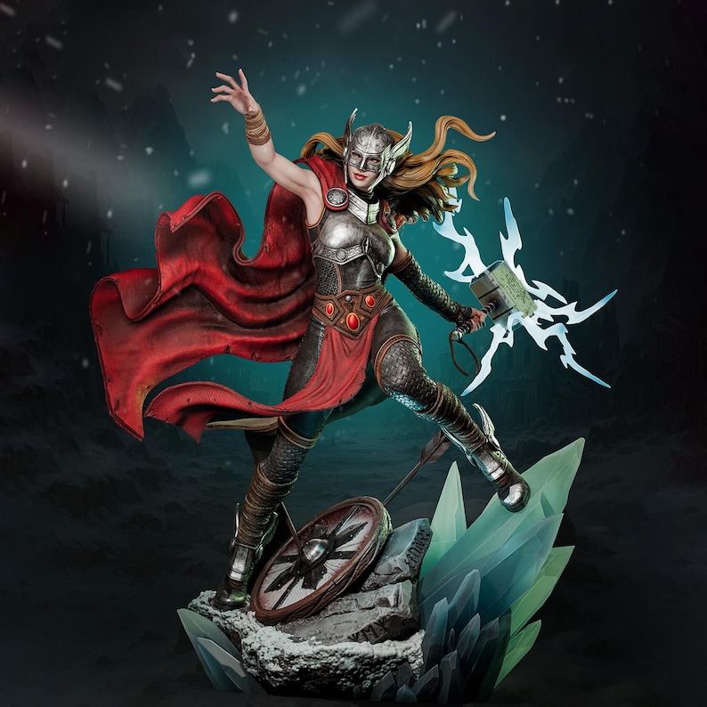 Lady Thor - Marvel STL | Statue + Bust | Jane Foster With Lightning ...