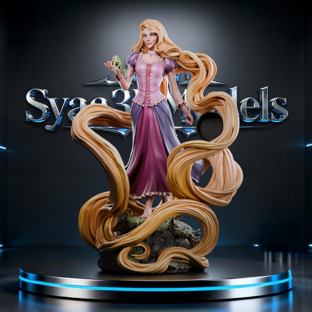 Rapunzel – Disney Princess STL File | Movie Cartoon 3D Print Model - Etsy