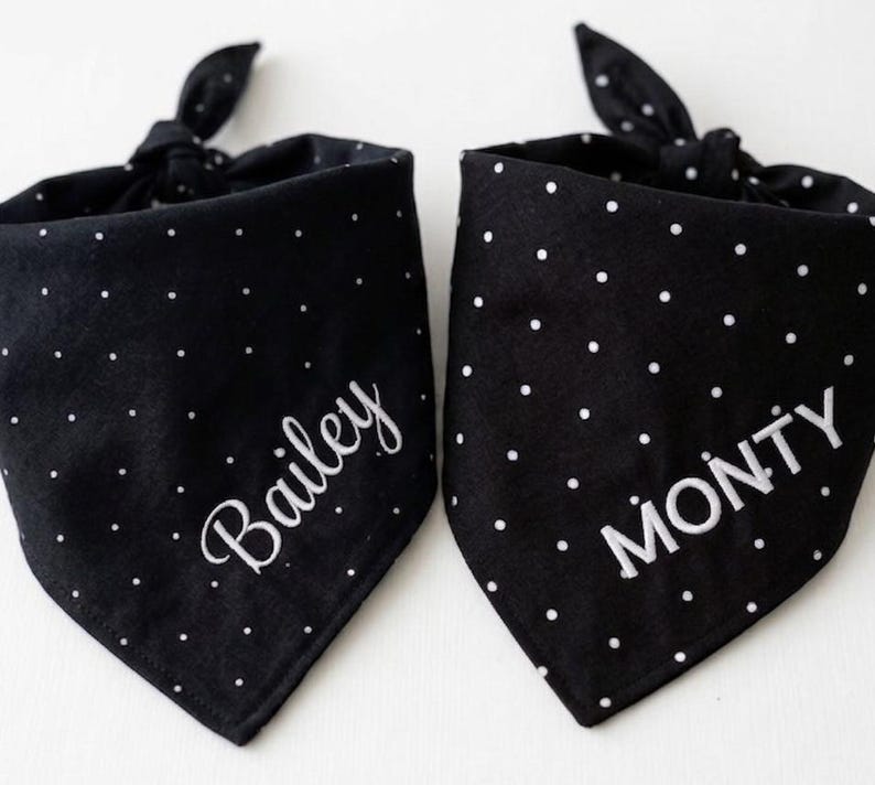 Personalized Dog Bandana, Custom Embroidered Dog Bandana With Name, Dog ...