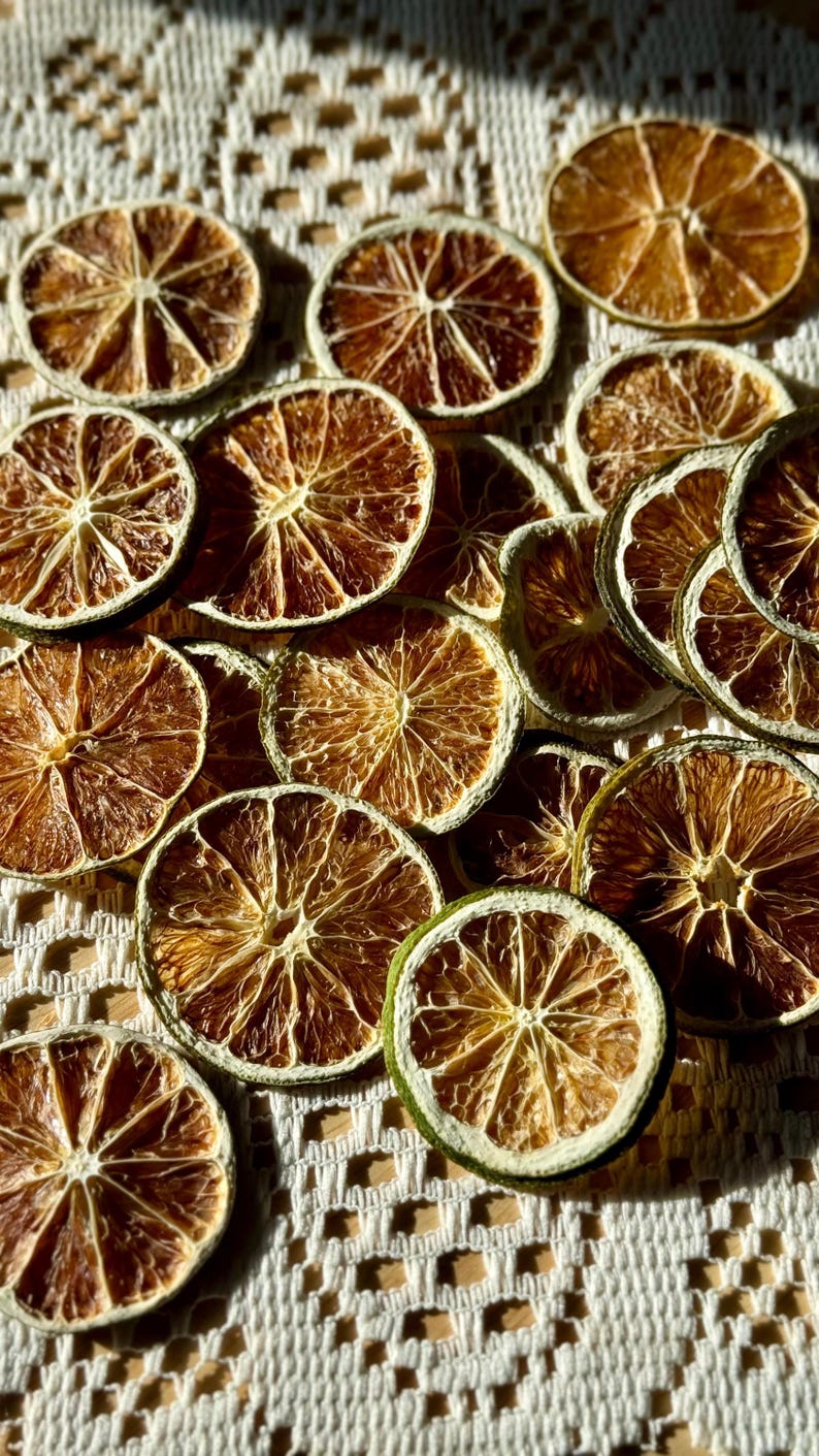 Dehydrated Lime Slices, Dried Citrus Wheels, Cocktail Garnish, Tea ...