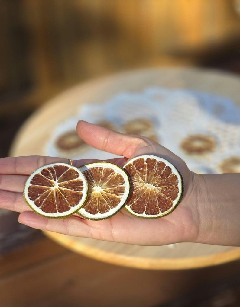 Dehydrated Lime Slices, Dried Citrus Wheels, Cocktail Garnish, Tea ...