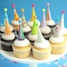 Cupcake and Cake Toppers Mini Party Hats Bright Colors - Etsy