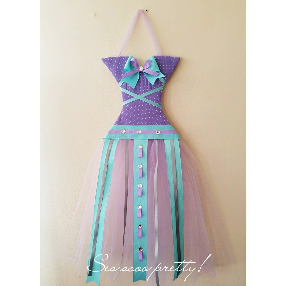 Tutu dress clip holder Baby girl headband Bow organizer | Etsy