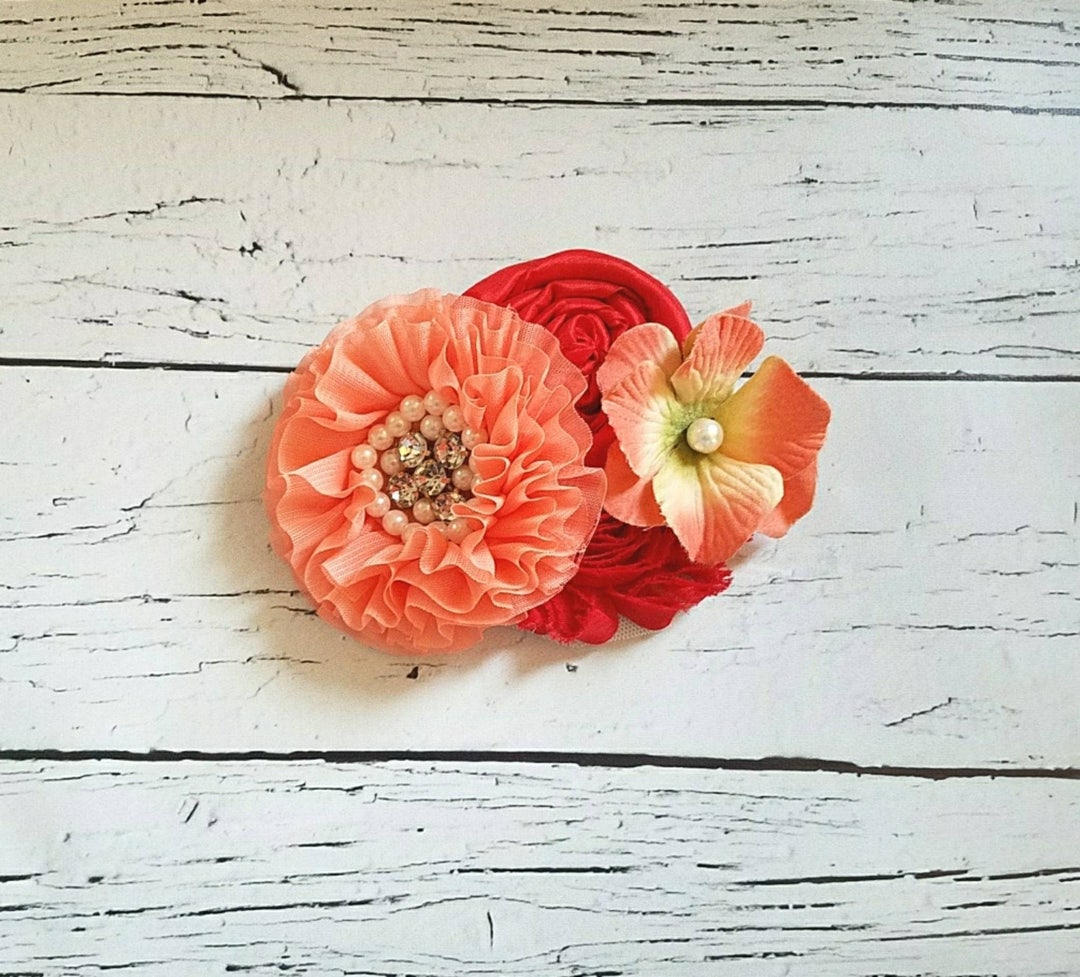 Flower Lace Headband, Flower Girl Hair Clip - Etsy
