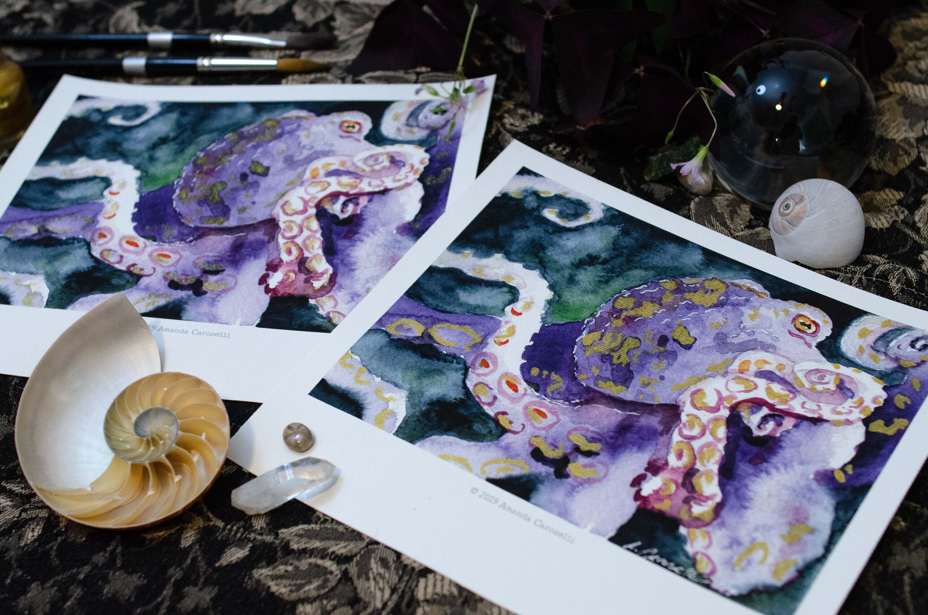 Octopus Fine Art Prints Watercolor Canvas - Etsy UK