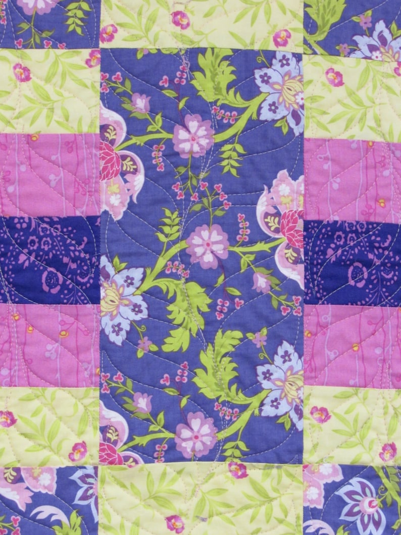 Purple Quilt-Lavender Dreams-Purple Pink Lime Green-Gorgeous | Etsy