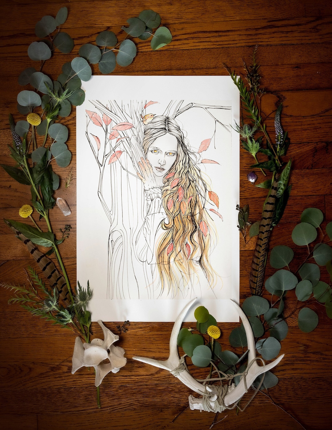 Dryad Fine Art Print | Giclée Print | Folklore Art Print | Dark Art ...