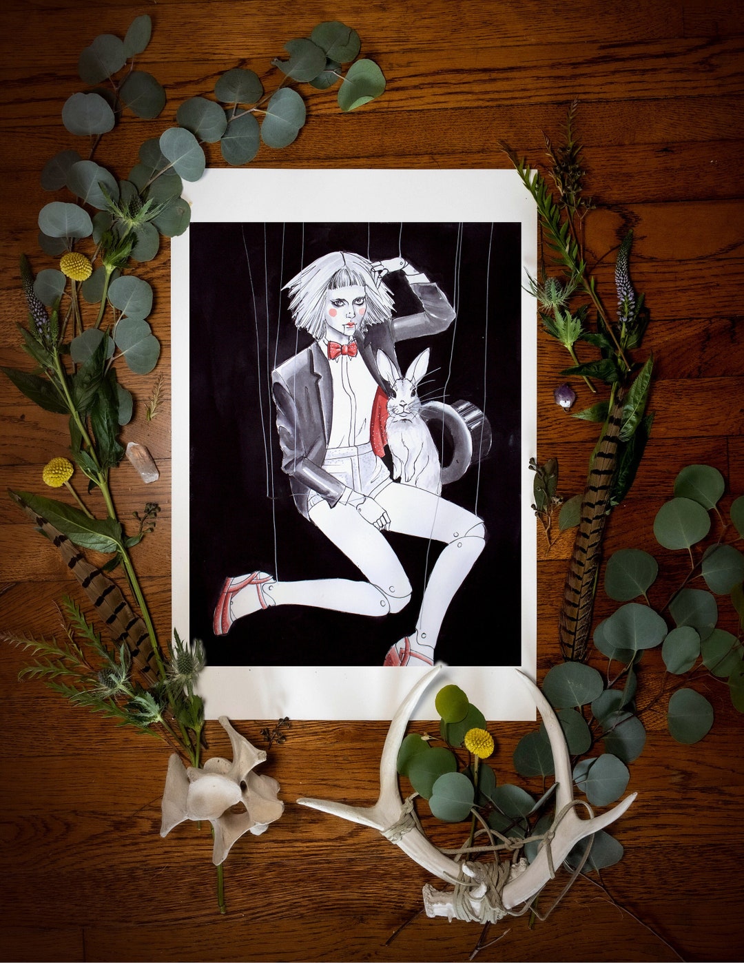 Marionette Fine Art Giclee Print |marionette Print | Puppet Art | Magic ...