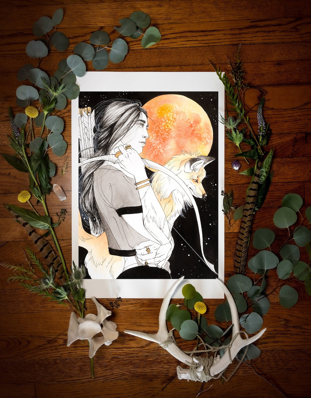 Moon Month Series: October- the Hunter's Moon Giclée Fine Art Print ...