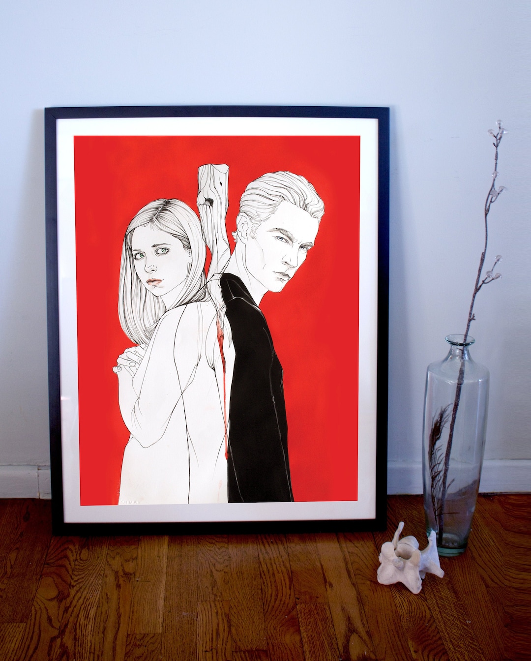 Buffy the Vampire Slayer: Buffy & Spike Fine Art Giclee Print | Buffy ...