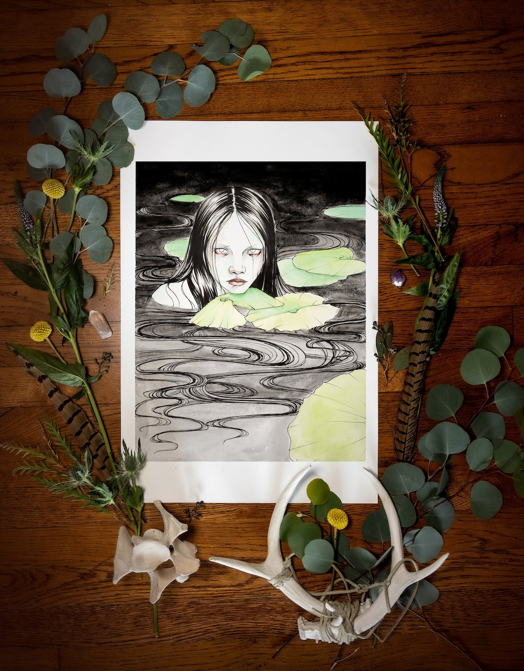Jenny Greenteeth Giclée Fine Art Print | Folklore Kunstdruck | Dunkel ...