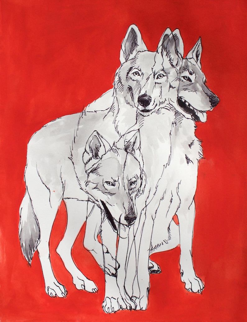 Cerberus Hell Hound Art Print Cerberus Poster Greek Myth | Etsy