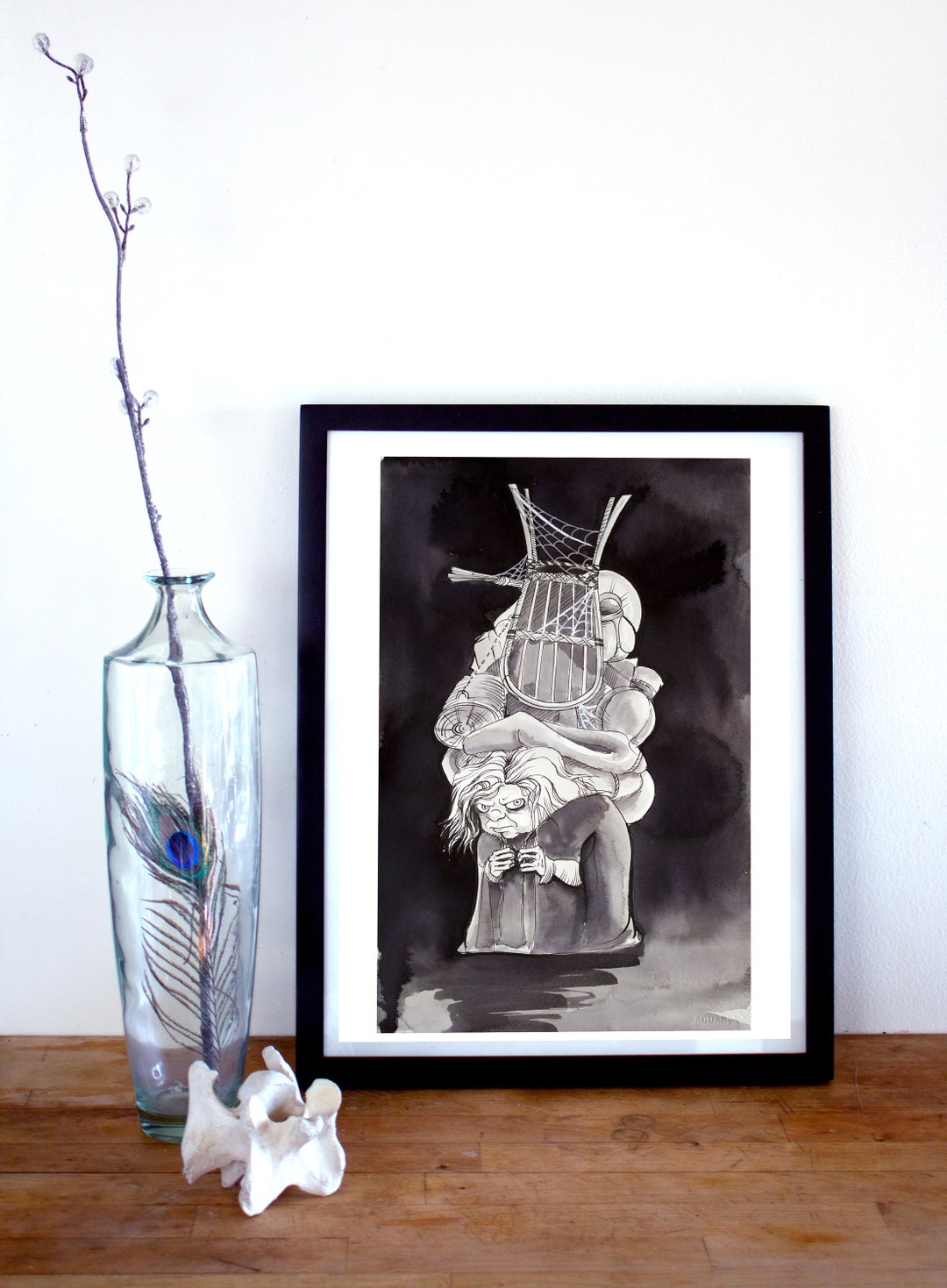 Labyrinth Junk Lady Art Print, Labyrinth Poster, Labyrinth Art - Etsy